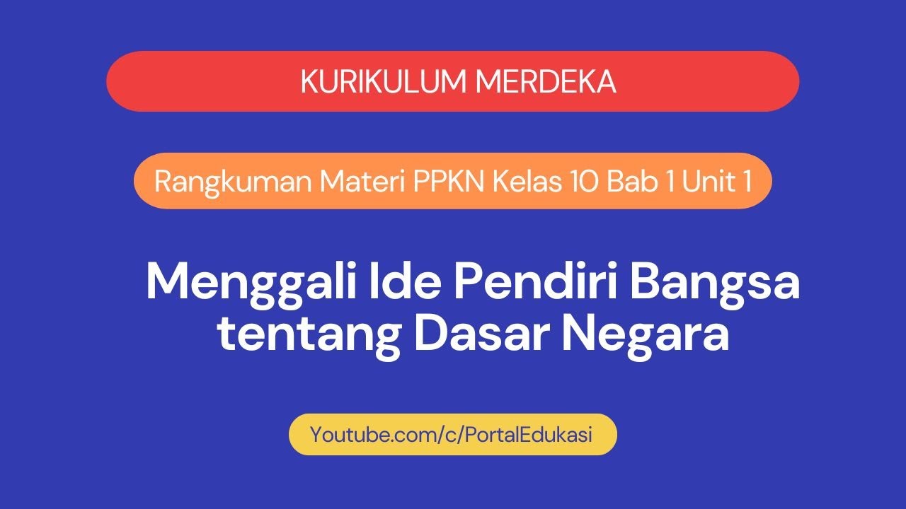Independent Curriculum PPKN Class 10 Chapter 1 Unit 1 Exploring the Founding Fathers' Ideas Regar...