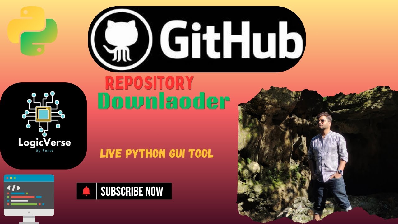 GitHub Repo Downloader – Python Tool with GUI  LogicVerse by Kunal