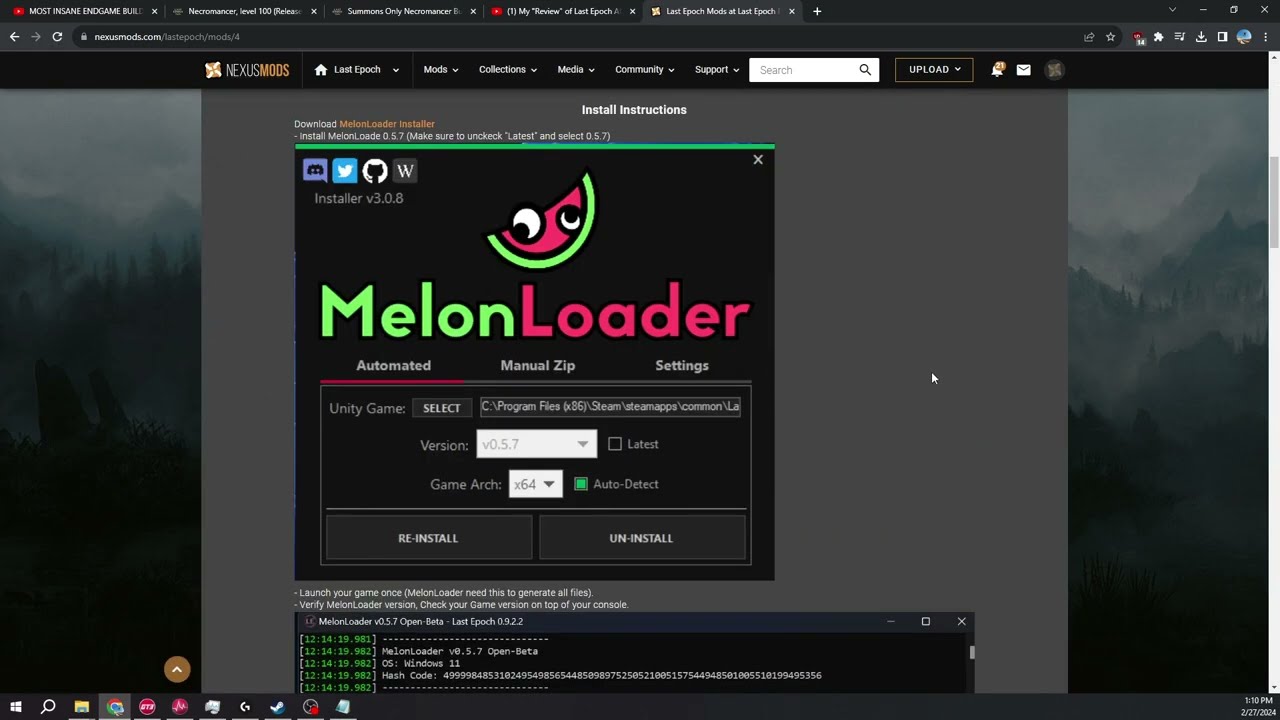 How to mod offline Last Epoch 1.0 safely