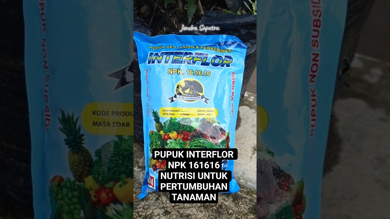 Pupuk Interflor NPK 161616 1Kg kemasan Pabrik Nutrisi Untuk Pertumbuhan Tanaman #pupuknpk #npk