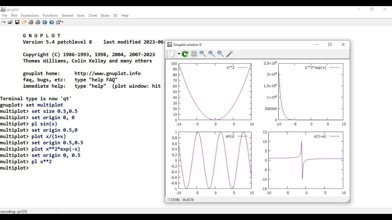 GNUPLOT TUTORIAL LEC 5- MULTIPLOT : Set of Plots to a Single Plot