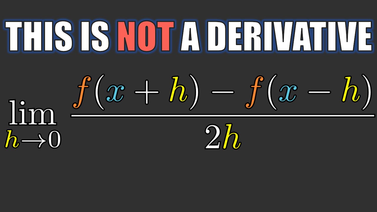 Do You REALLY Understand Derivative? | Symmetric Derivative and Generalized Pseudoderivative