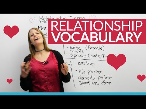 Learn English Vocabulary: The people we LOVE โค โ spouse, girlfriend, partner, husband...