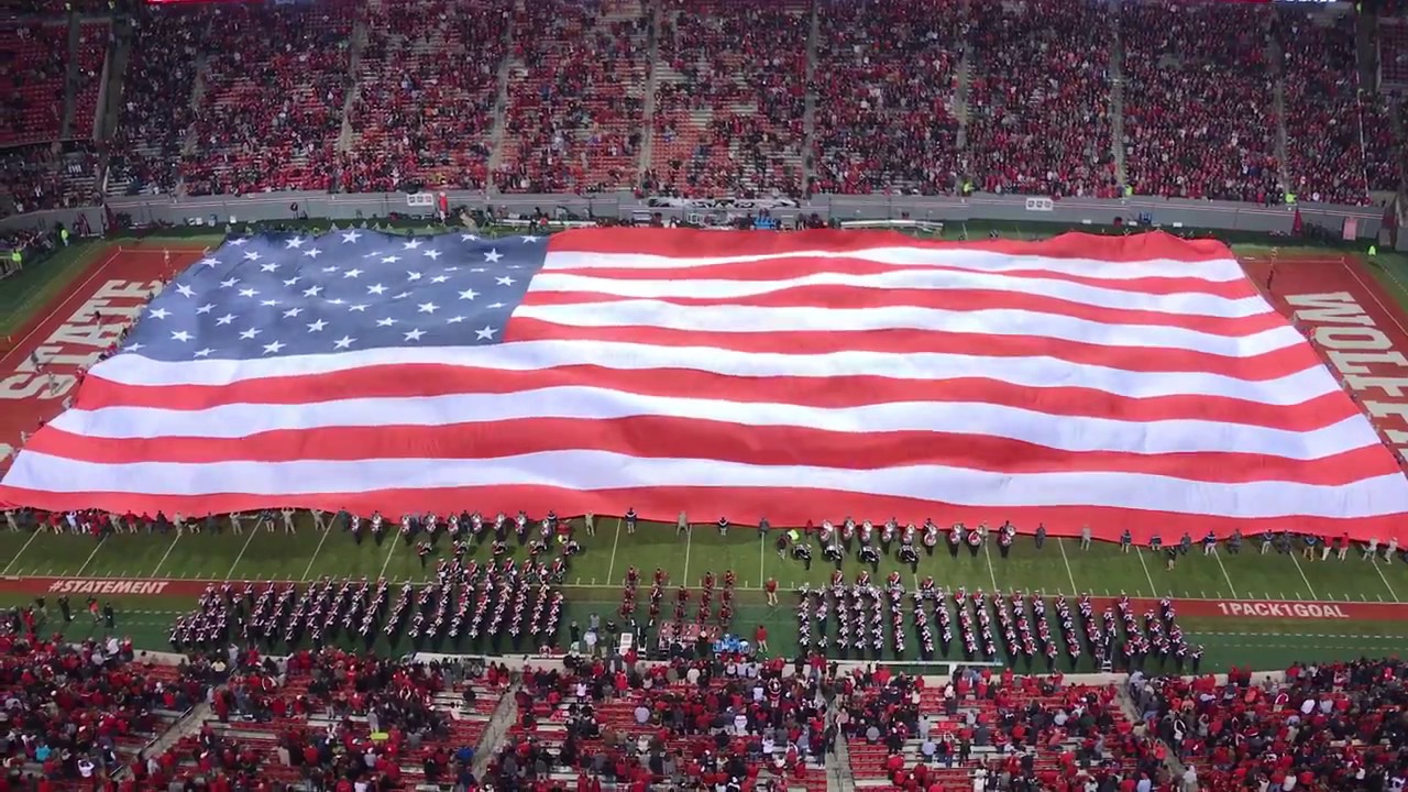 NC State marching band performs Amazing Grace