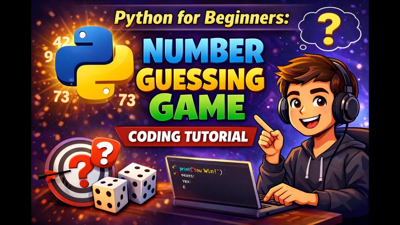 Python for Beginners: Number Guessing Game Coding Tutorial