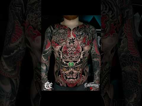 California Ink Tattoo Artist Master Bird completing this Japanese full upper body suit.