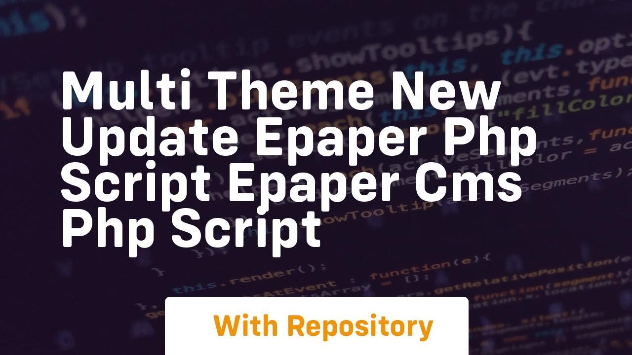 Multi theme new update epaper php script epaper cms php script