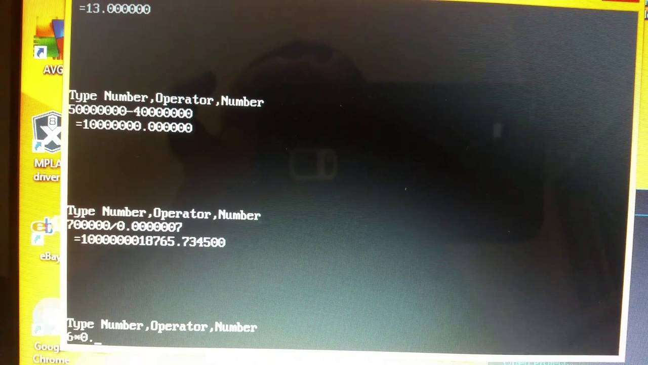 Four Function Calculator using C-Language