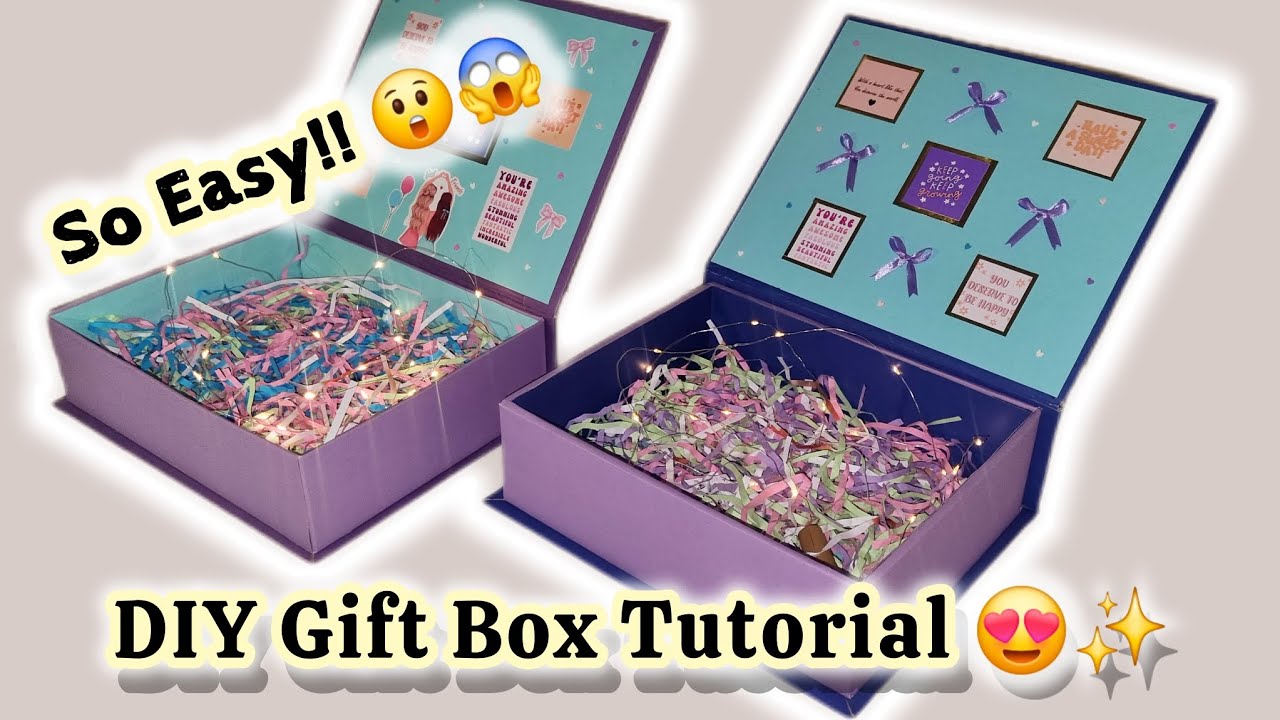 🎁 Beautiful Handmade Gift Box Tutorial |Easy DIY Birthday Box Step-by-Step for Beginners #diy #gift 