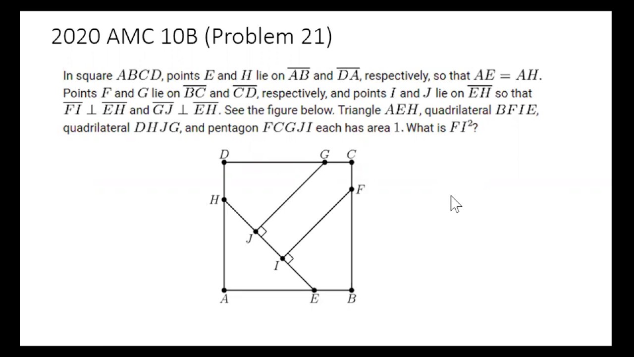 2020 AMC10B Problem 21
