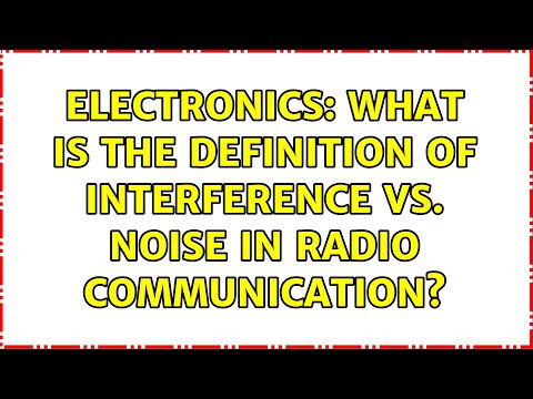 Electronics: What is the definition of interference vs. noise in radio communication?