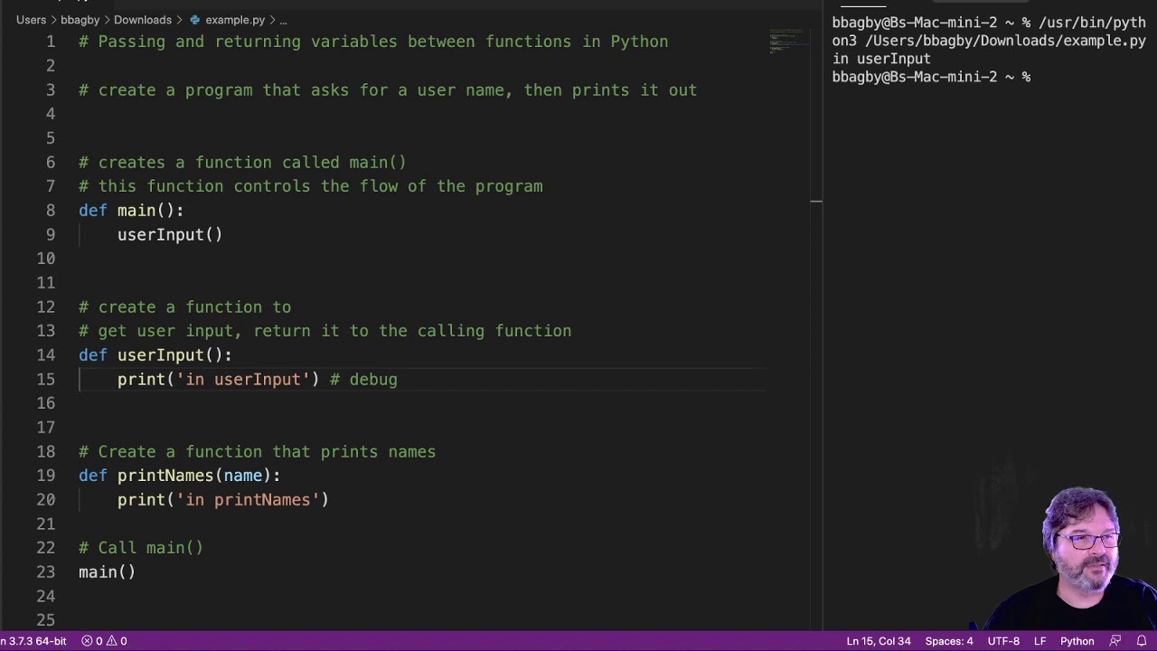 Pass And Return Variables Python