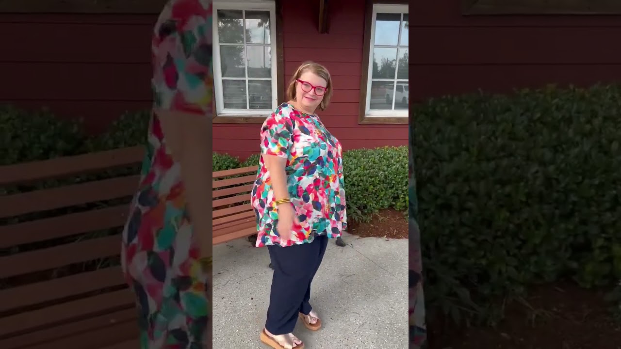 Should you buy this tunic? Plus Size Tops for Women Tunic Floral Casual Short Sleeves T Shirts Flowy