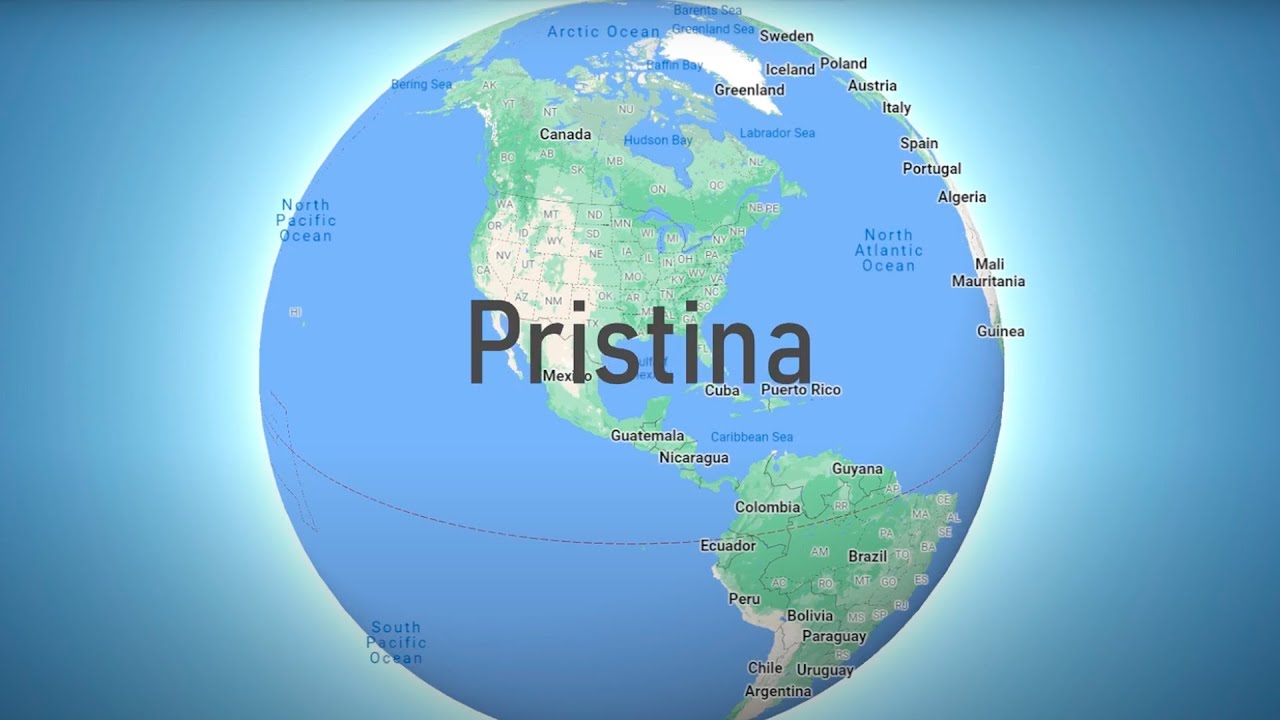 Where on the map is the capital of Kosovo - Pristina
