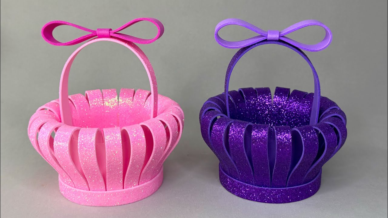 Lindas canastas de foamy fáciles de hacer
