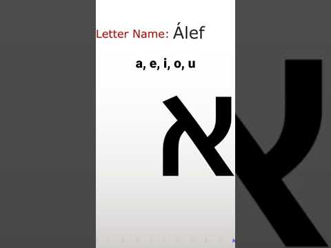 Hebrew alphabet letter Alef (Aleph) with matching English consonant sound