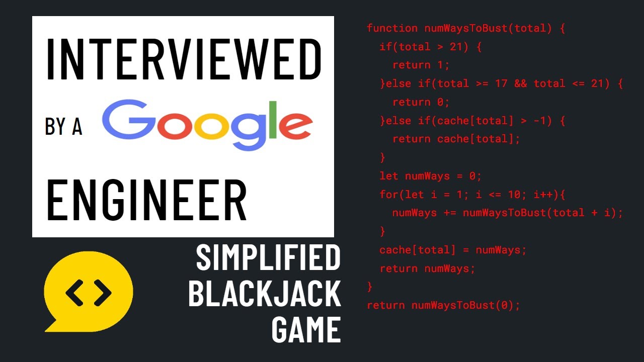 Simplified Blackjack: JavaScript Interview with a Google Engineer