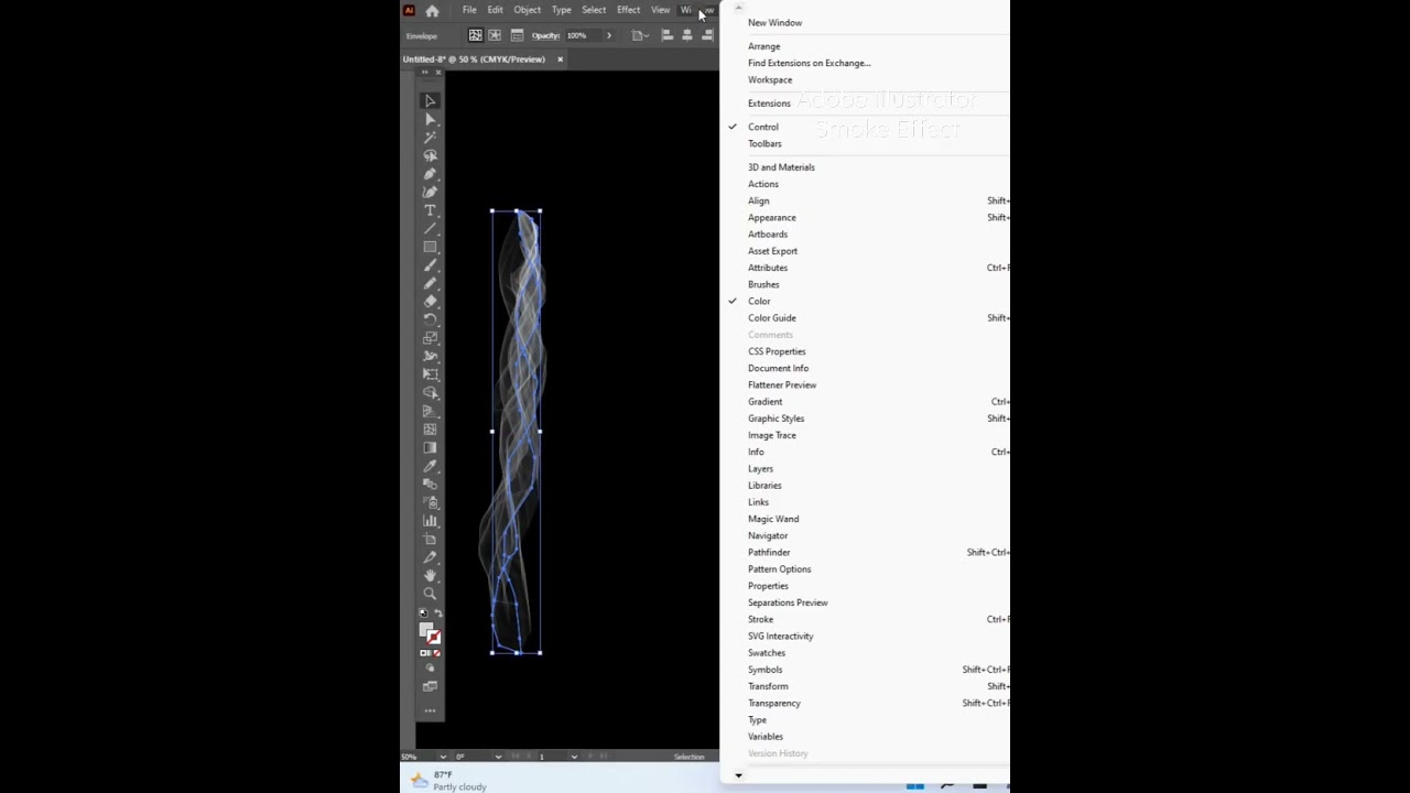 Text Smoke Effect #reelsinstagram #adobeillustrator #smoke #graphicdesign #design #dubailife
