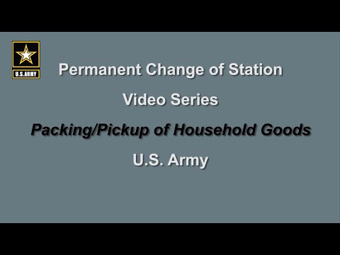 PCS Pickup of HHG - Senior NCO Explains How to Get Your Household Goods Picked up Successfully