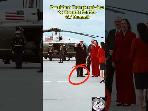 President Trump arriving to Canada for theG7 Summit 🫡🤔 #donaldtrump #trumpnews #trump #usa #maga