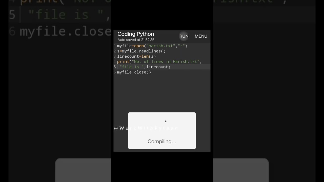 Count Lines In A Text File #shorts #youtubeshorts
