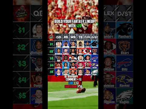 Build your NFL Fantasy Lineup! #nfl #football