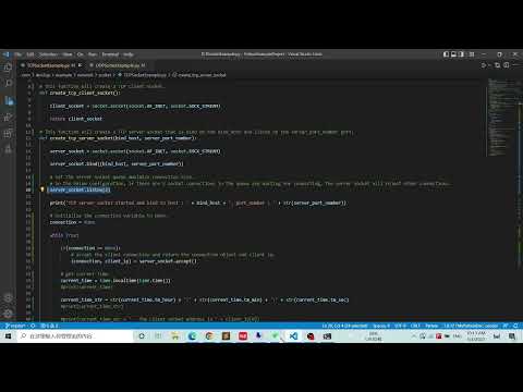 how to create client server socket in python with example