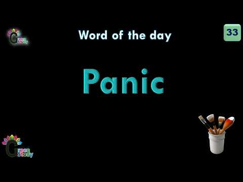 Panic | Word of the day 33 | English Words Of The Day | Words | Word Meaning In Urdu