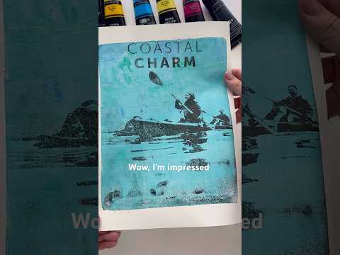 Testing Artecho paints, image transfer on a gel plate (links in the description) #gelprinting