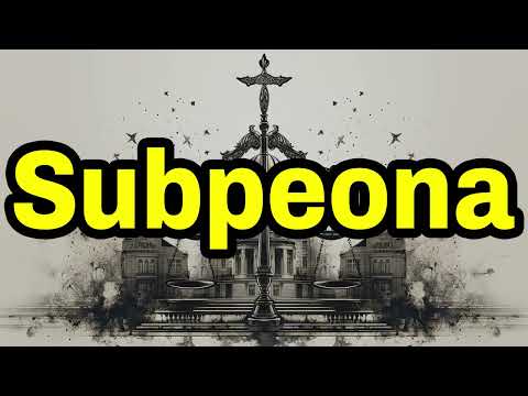 Subpoena Pronunciation | How To Say Subpoena | Subpoena Meaning
