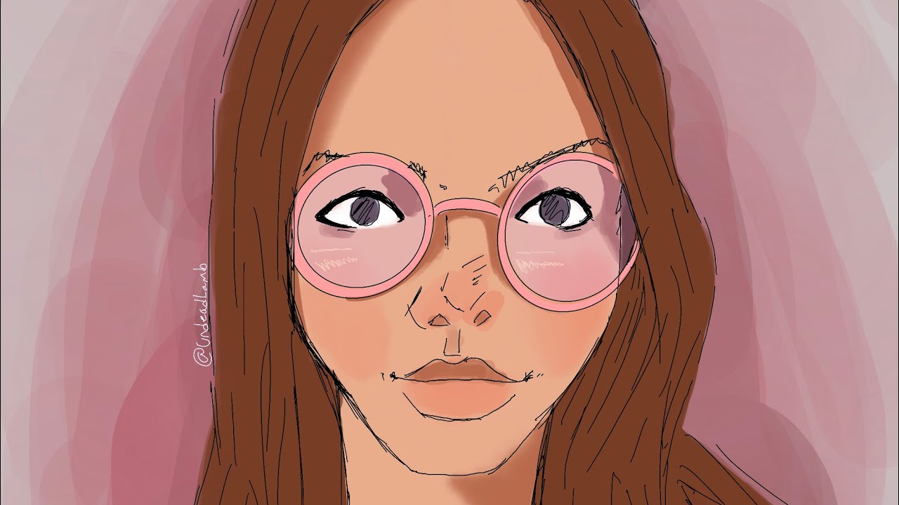 Doodle sketch of @StrawbrryMilk 🍓 🥛
