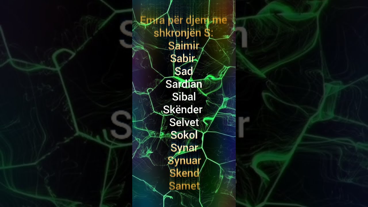 Emra për djem me shkronjën S dhe B