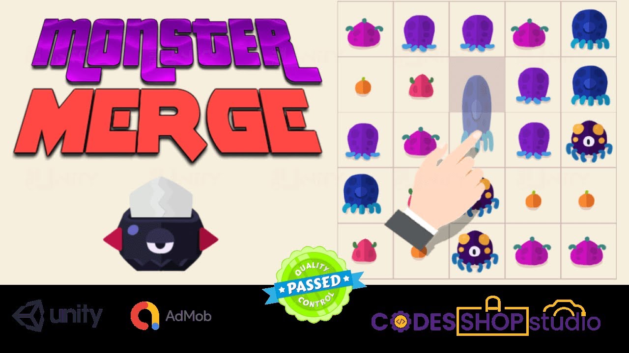 Merge Monster | Monster Game | Unity Source Code