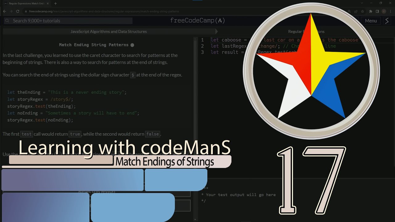 JavaScript Regular Expressions: Match Ending String Patterns | FreeCodeCamp