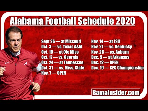 Early observations on Alabama's 2020 football schedule