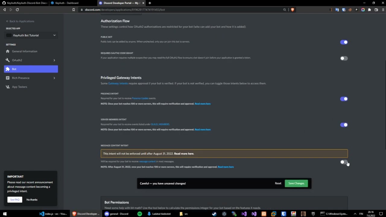 KeyAuth Discord Bot Self Hosting Tutorial