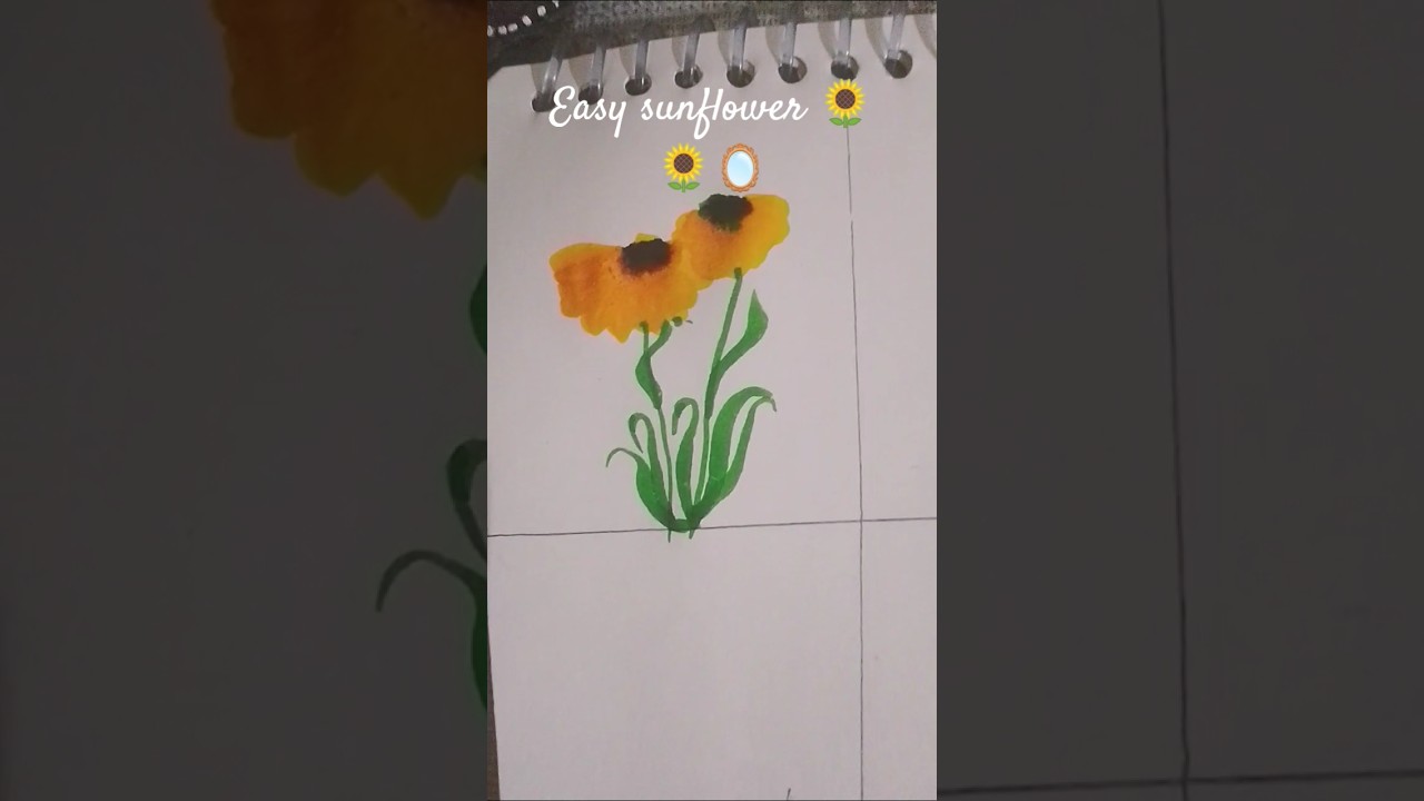 #diy #artistradhika #hairstyleofradharani easy sunflower painting 🎨🌼