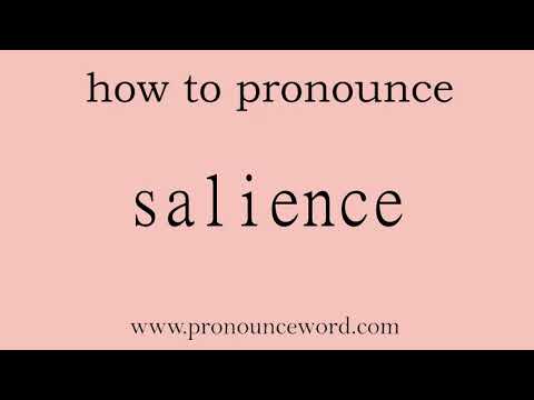 salience. How to pronounce salience in english (correct!). Start with S. Learn from me.