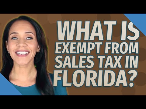 What is exempt from sales tax in Florida?