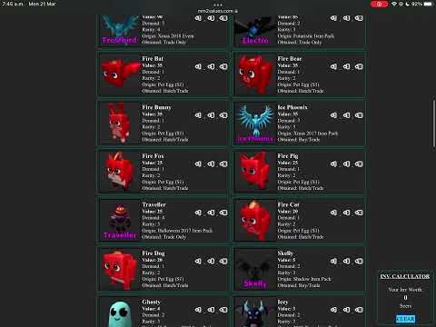 mm2 pet value list (March 2022)