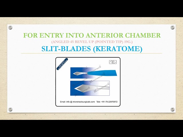 Keratome Ophthalmic Micro Surgical Knife - Keratome Slit 2.6 mm ...