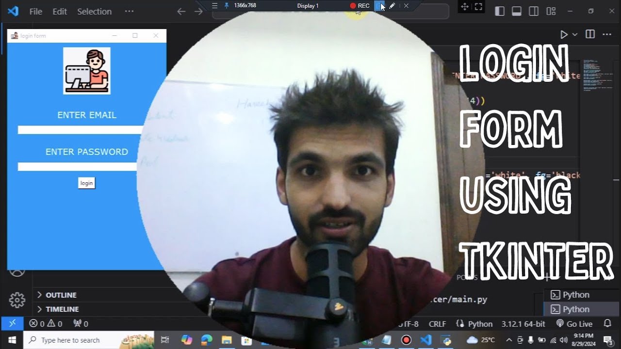Simple Login Form with Python and Tkinter | GUI Development for Beginners