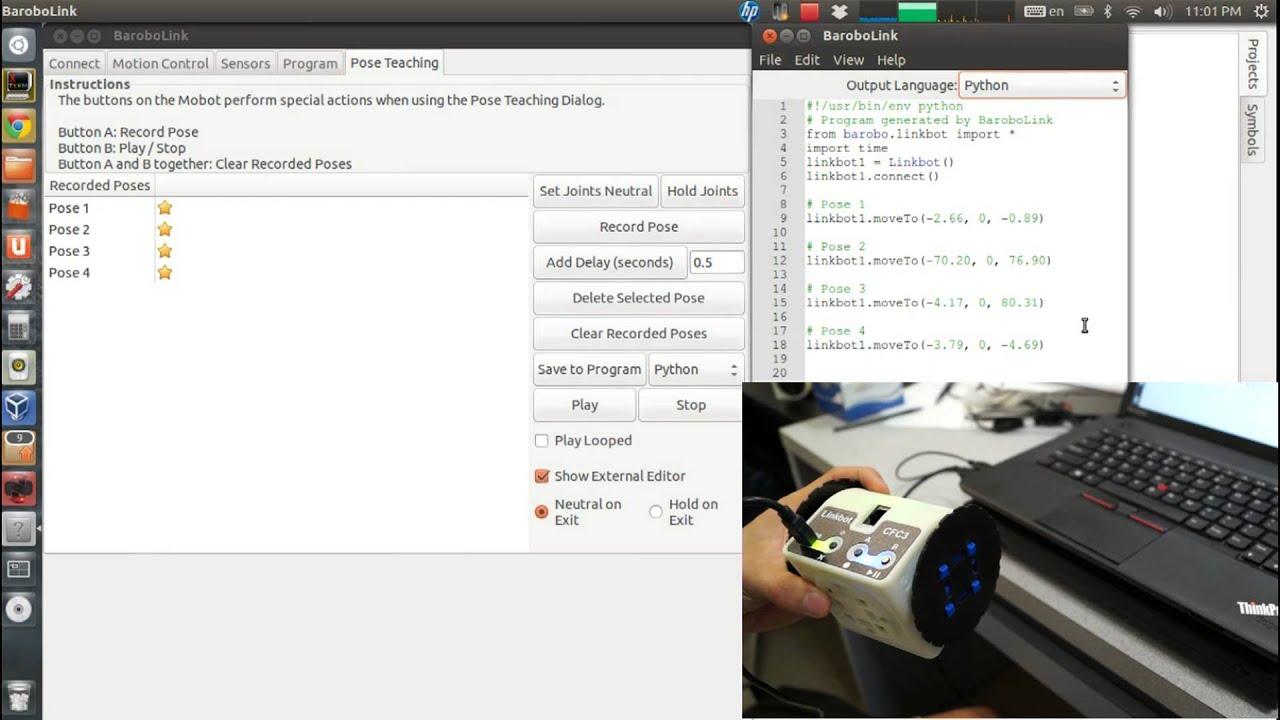 BaroboLink: Graphical Control Software for your Linkbot