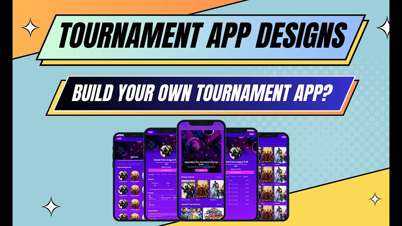 How do you Create a Game Tournament? - Tournament App Designs. - Mobile ...