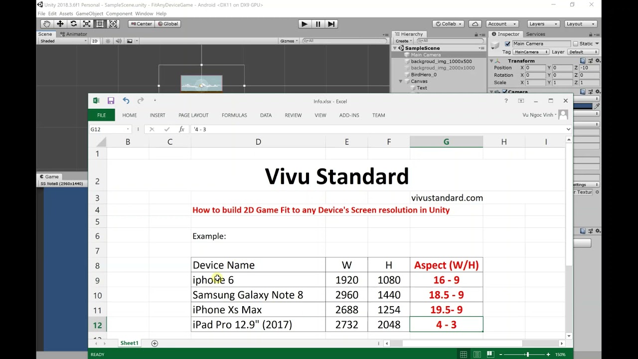 [CLEAR VOICE] Tutorial: Build 2D game fit to any device screen size, resolution in Unity 2018-2021
