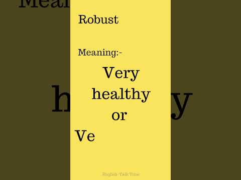 "Building a Strong Foundation: Exploring the Meaning of Robust"💪 #wordoftheday #shorts #viralshorts