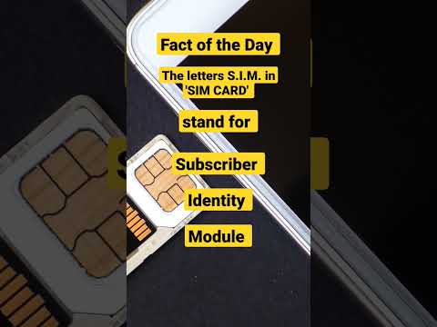 Fact of the Day: SIM in SIM Card is an acronym