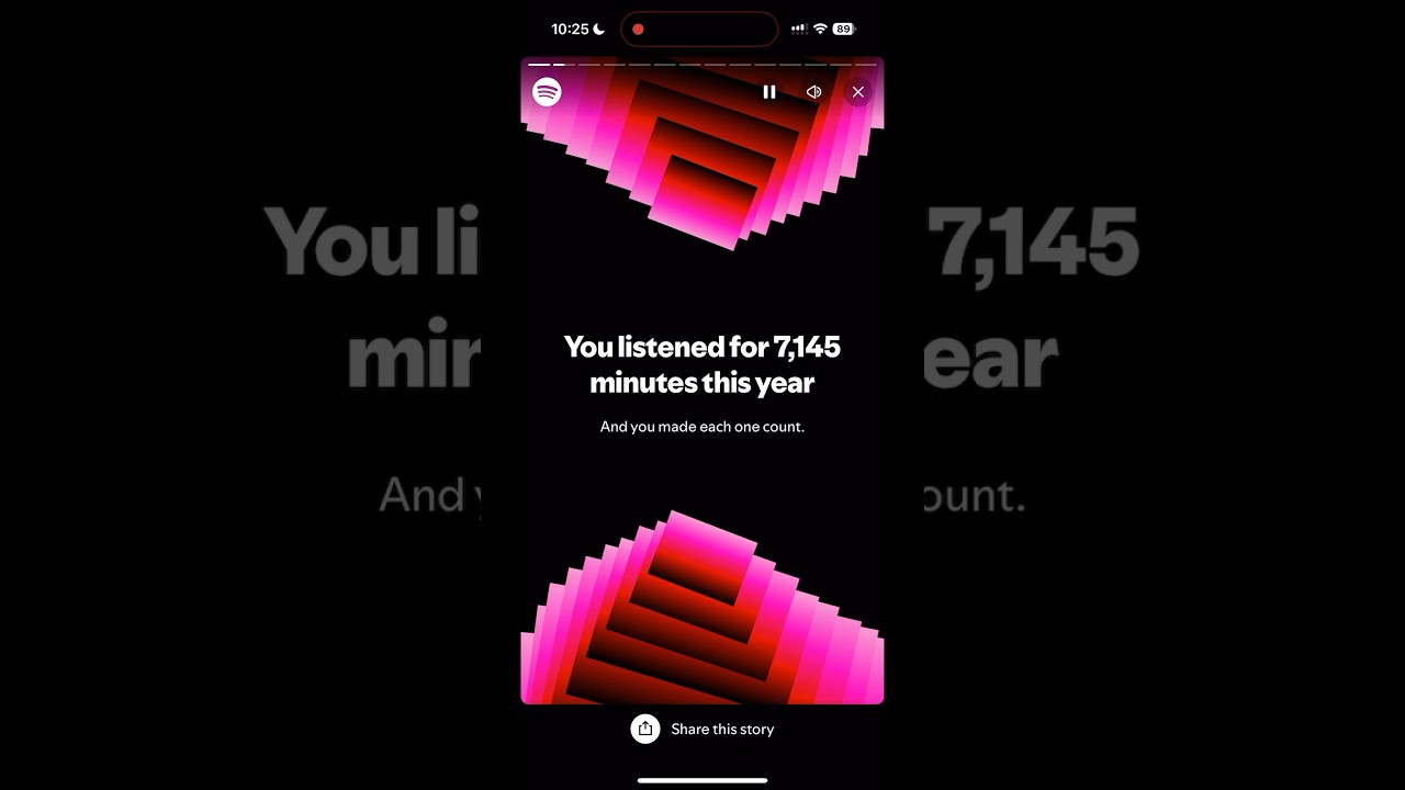 Spotify Wrapped 2024 | Minutes listened & biggest listening day #spotify #wrapped