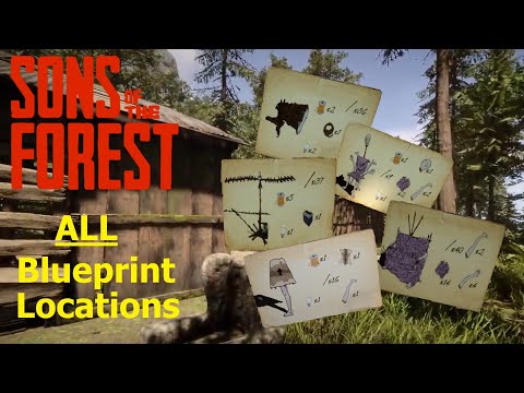 Sons of the forest | ALL BluePrint Locations | No Commentary