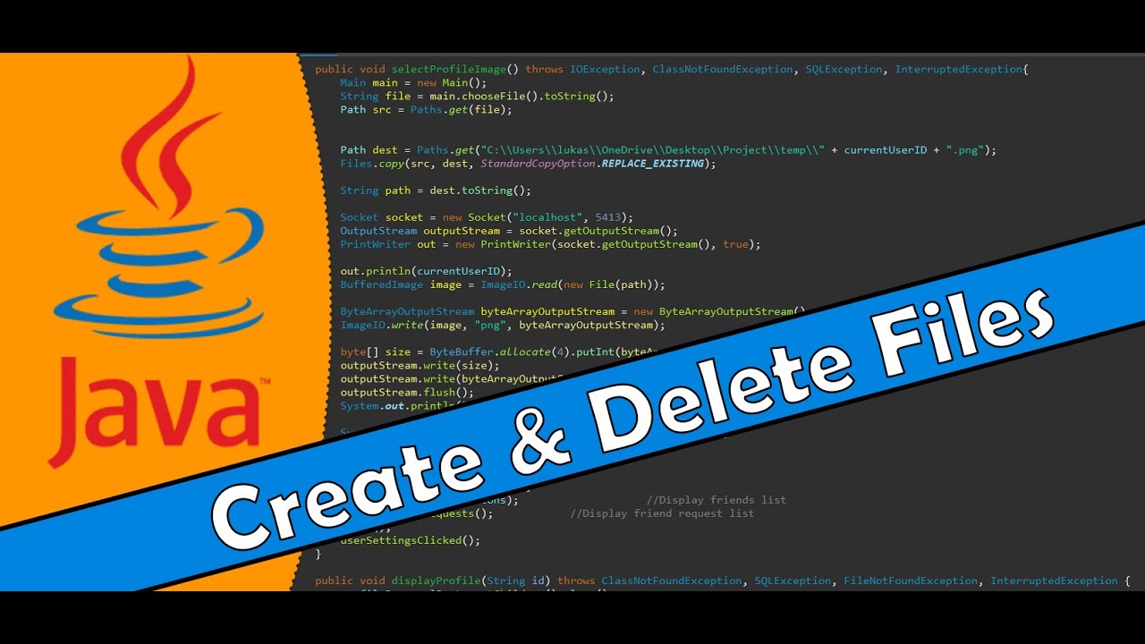 Java Tutorial 29 - Create and Delete Files